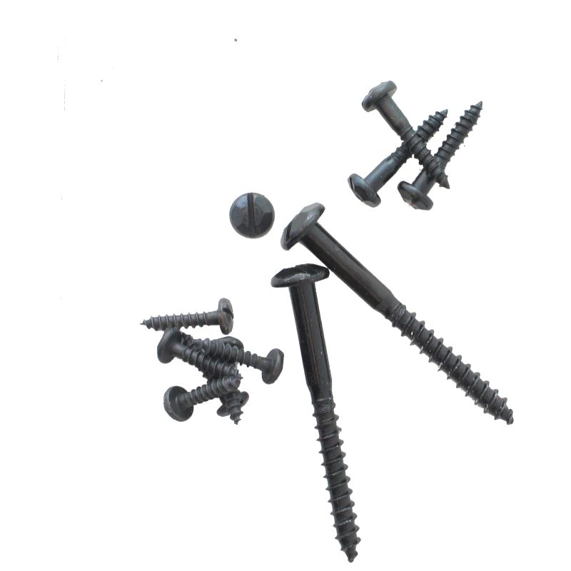Schrauben, Schlitz, Zierkopf, Eisen 100 Stk 3,5 x 25 mm der Serie ZB100